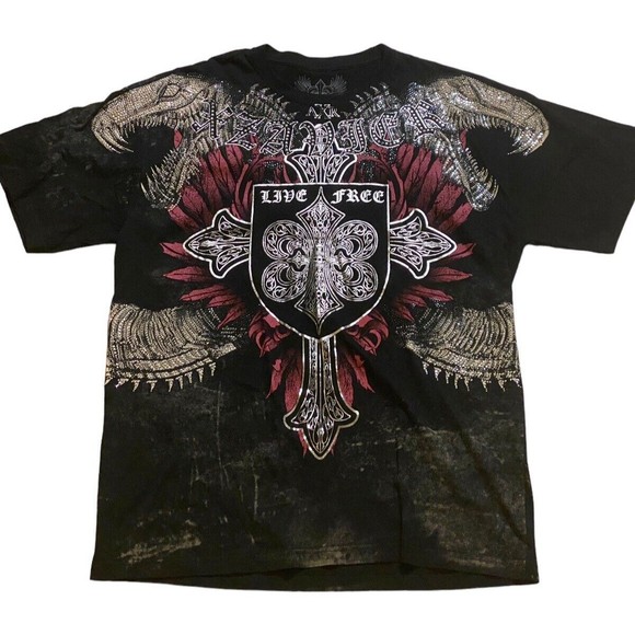 Xzavier | Shirts | Xzavier Xl Mens Live Free 2 Sided Graphic Tshirt ...
